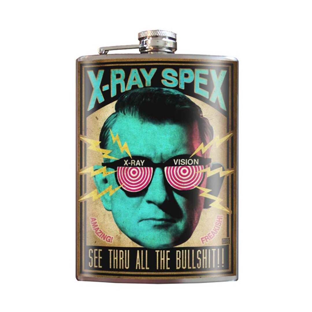 8 Oz. Liquor Flask Xray Spex Halloween 70s London Retro - Etsy