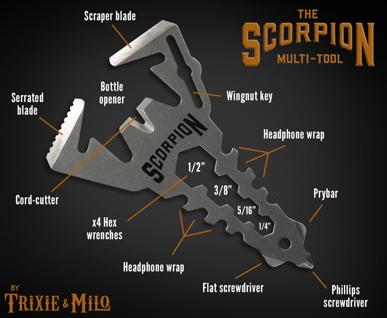 The Scorpion Multi-tool 12-in-1 Tool Men's - Etsy