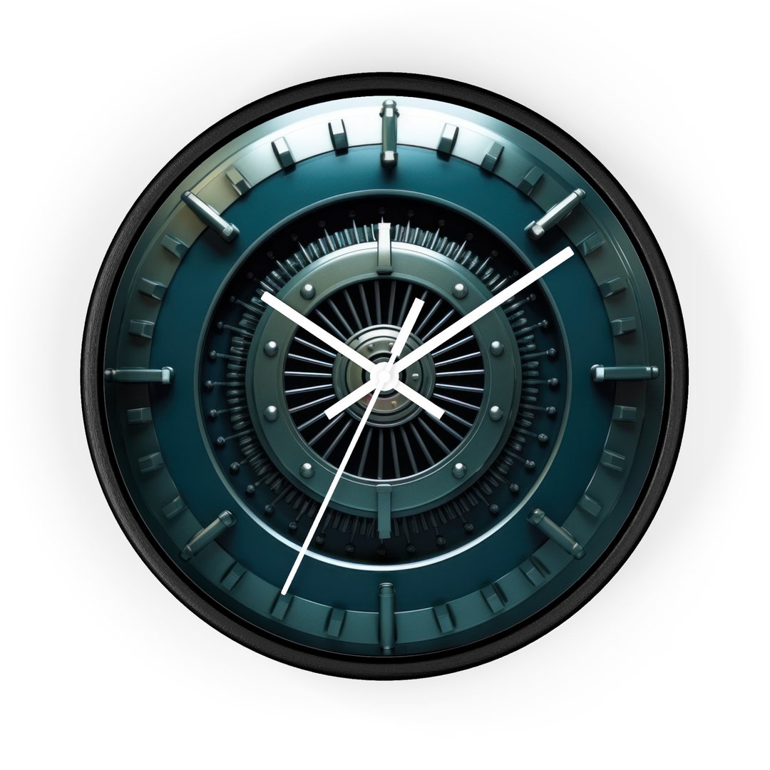 Wall Clock Bank Vault Inspired Safe Storage Entrance Design, Circle ...