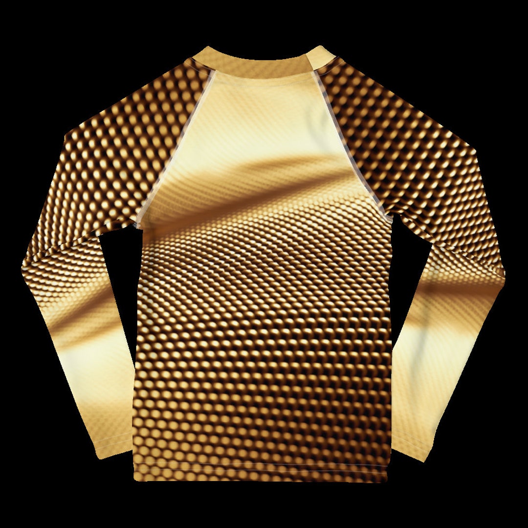 Kids Luxury Gold Rash Guard, Swimming Shirt for Children, UPF 50 Sun ...