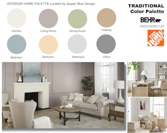 Costal Cottage Behr Paint Color Scheme | Prepackaged Professional ...