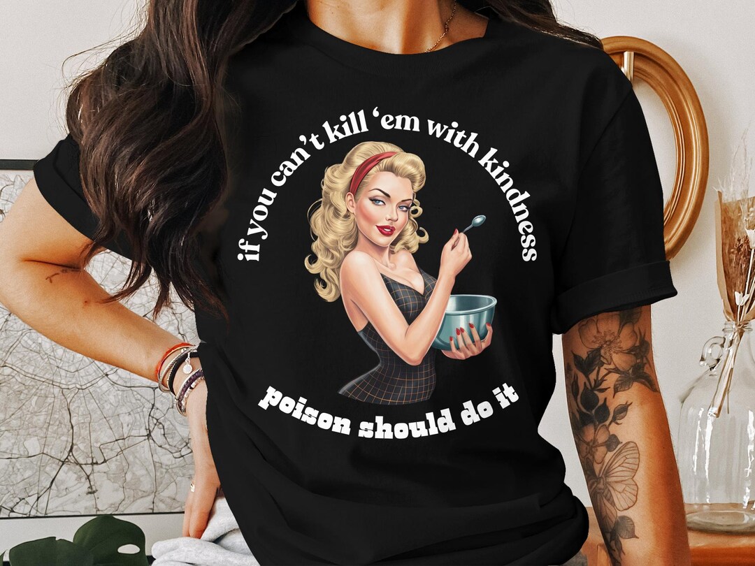 Vintage Pin Up Girl T Shirt Retro Kitchen T Shirt 1950s Psycho