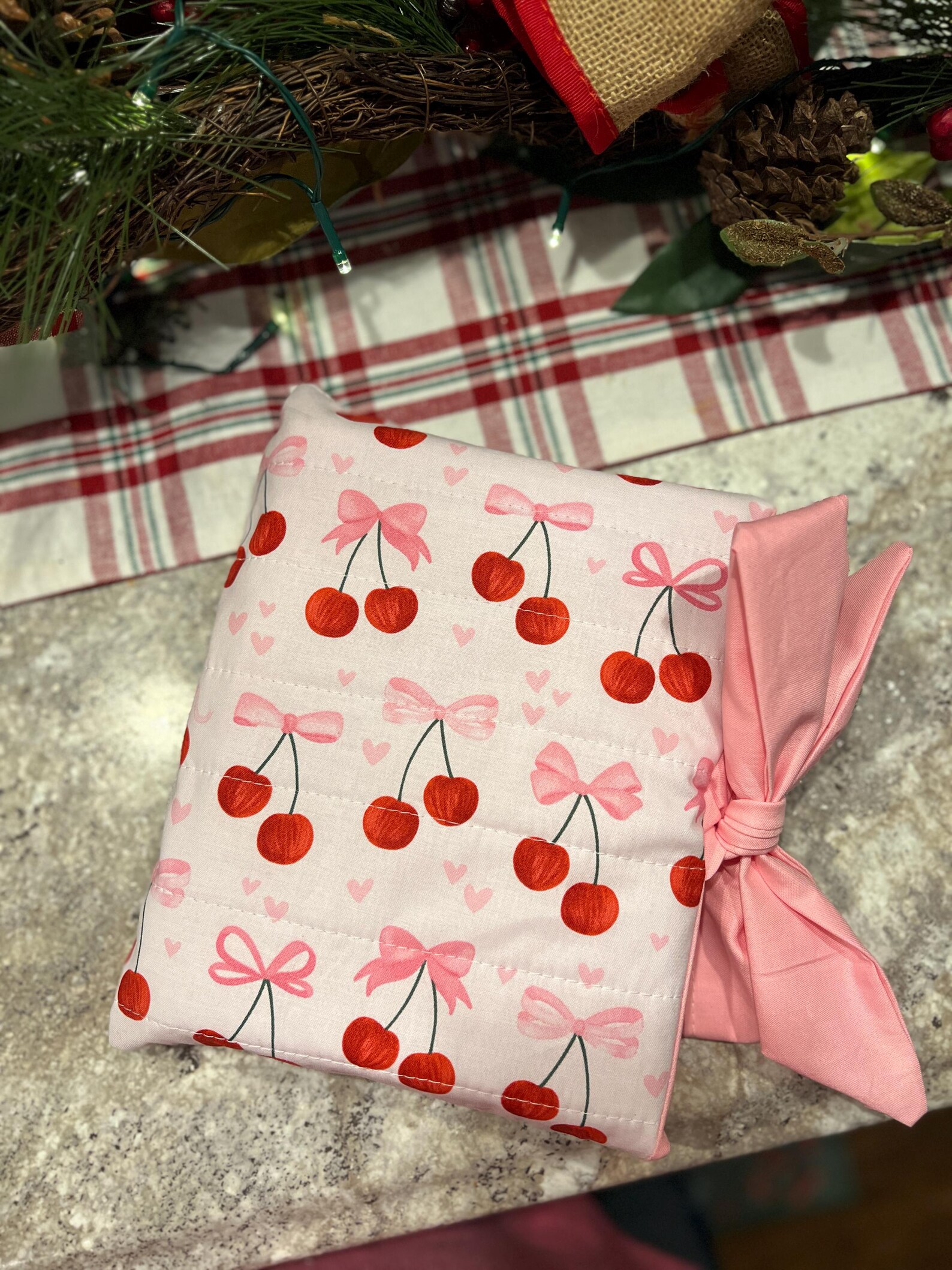 Cherry Pink Bible Bow Sleeve Cover Protective Bible Cover With Bow ...
