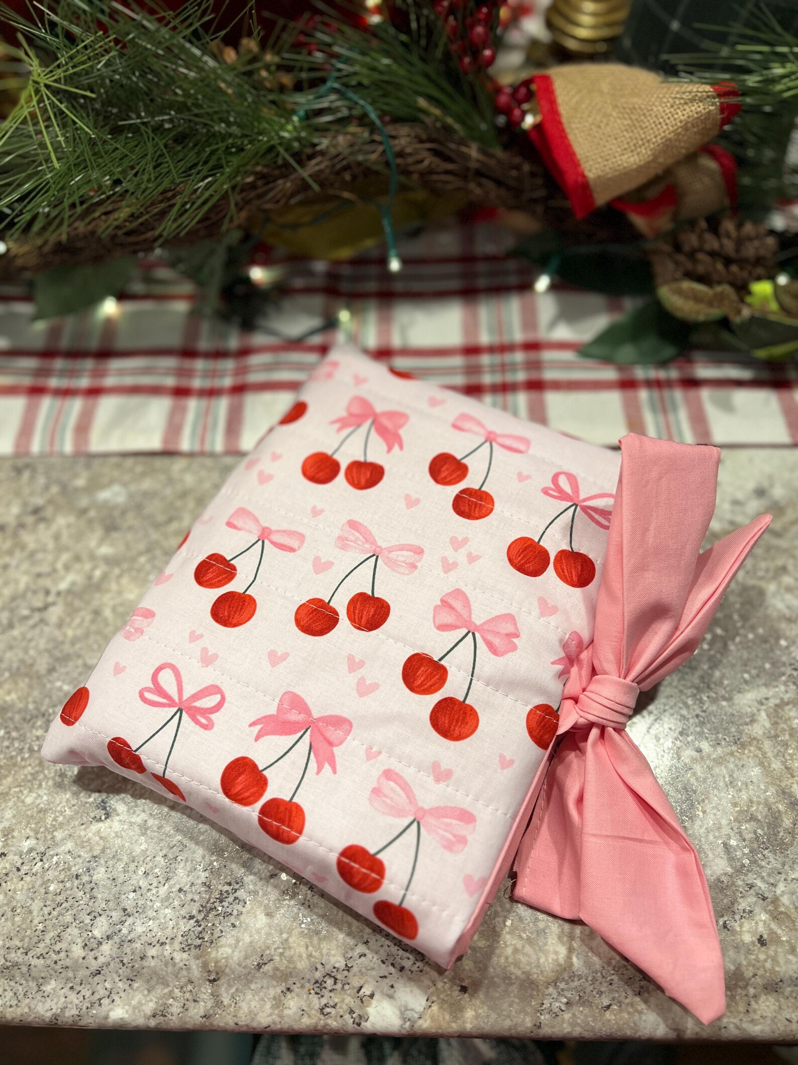 Cherry Pink Bible Bow Sleeve Cover Protective Bible Cover With Bow ...