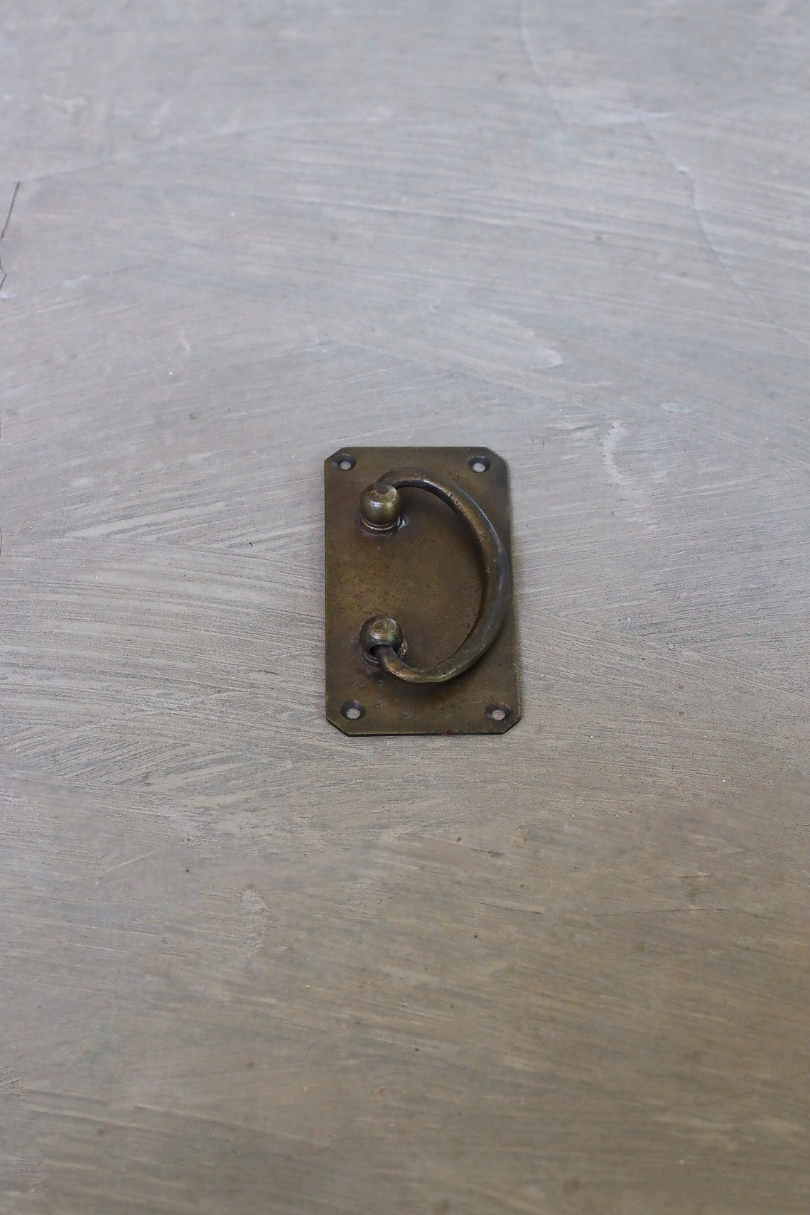 Large Rectangular Crescent Handle Handcrafted Solid Cast Brass Drawer ...