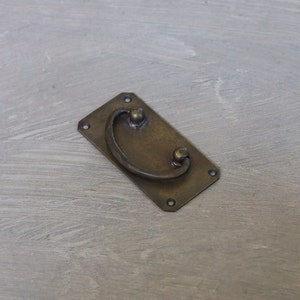 Large Rectangular Crescent Handle Handcrafted Solid Cast Brass Drawer ...