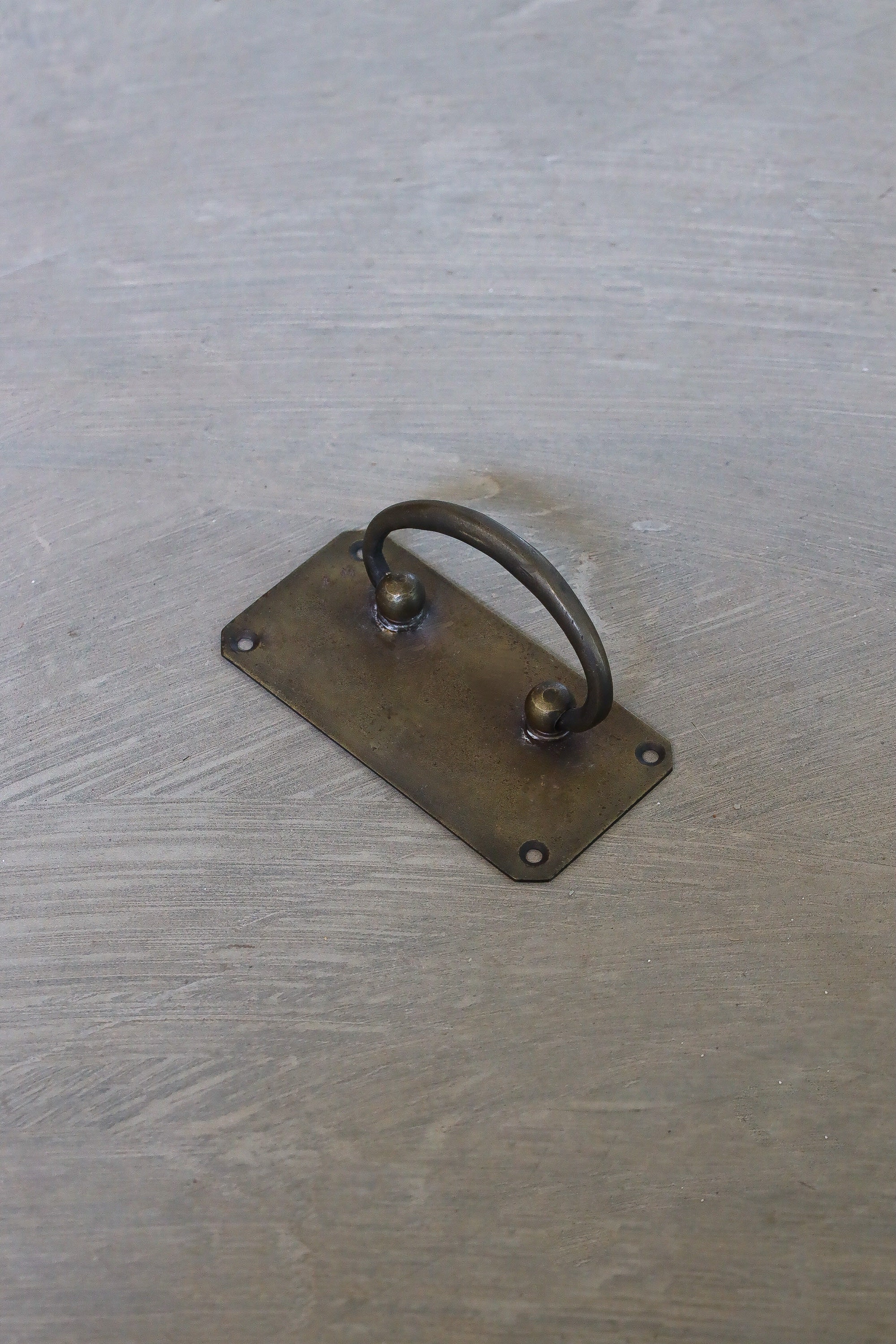 Large Rectangular Crescent Handle Handcrafted Solid Cast Brass Drawer ...