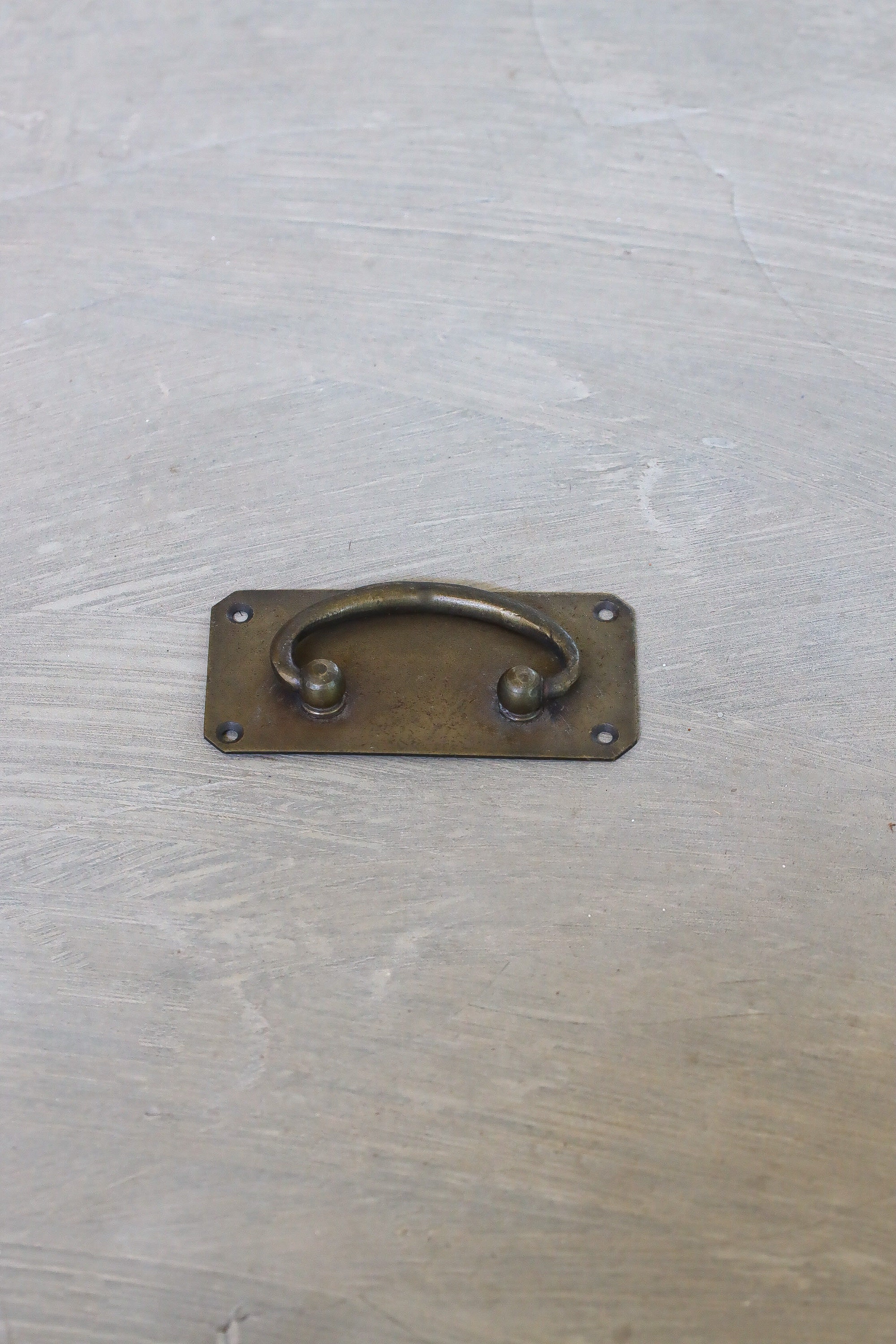 Large Rectangular Crescent Handle Handcrafted Solid Cast Brass Drawer ...