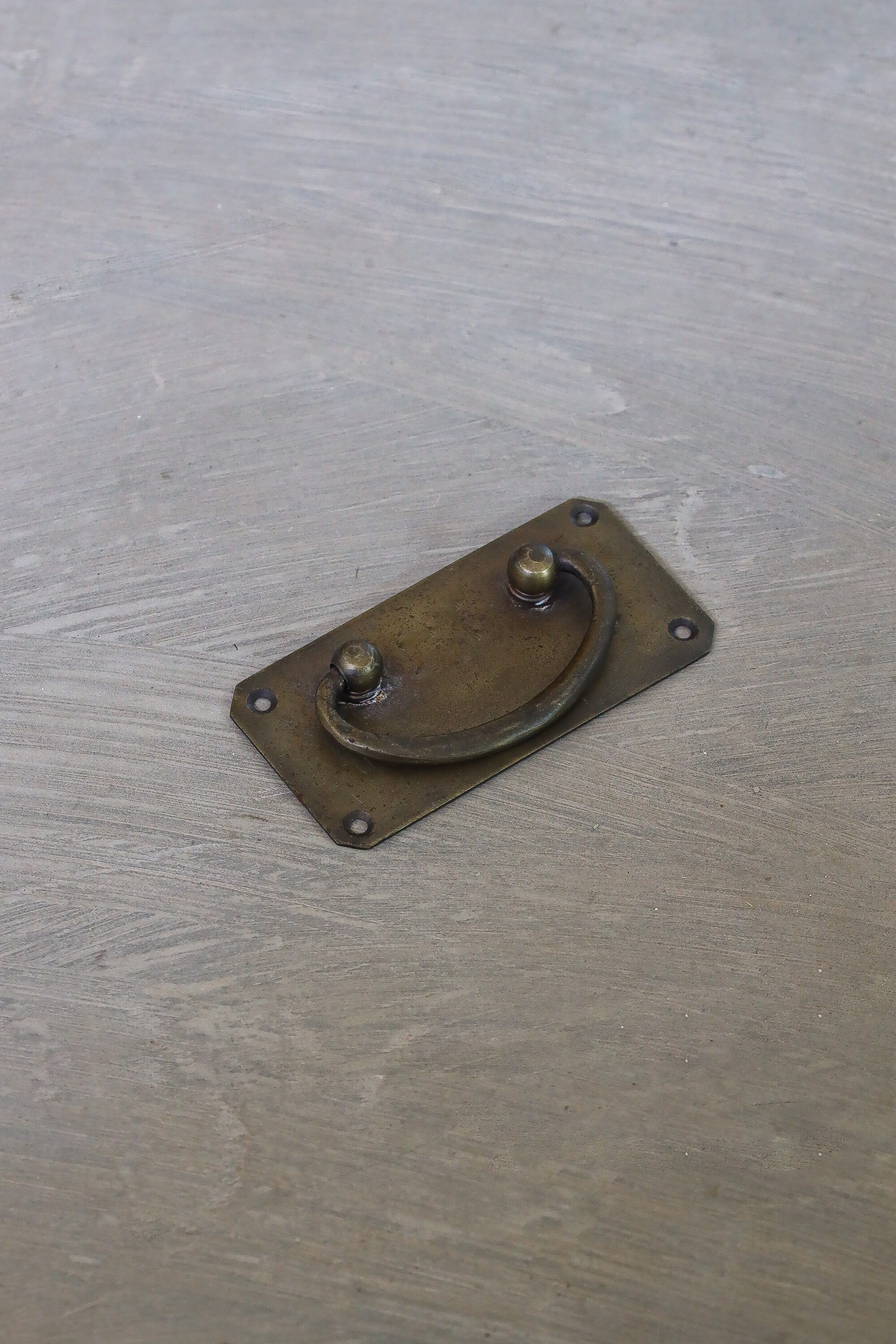 Large Rectangular Crescent Handle Handcrafted Solid Cast Brass Drawer ...