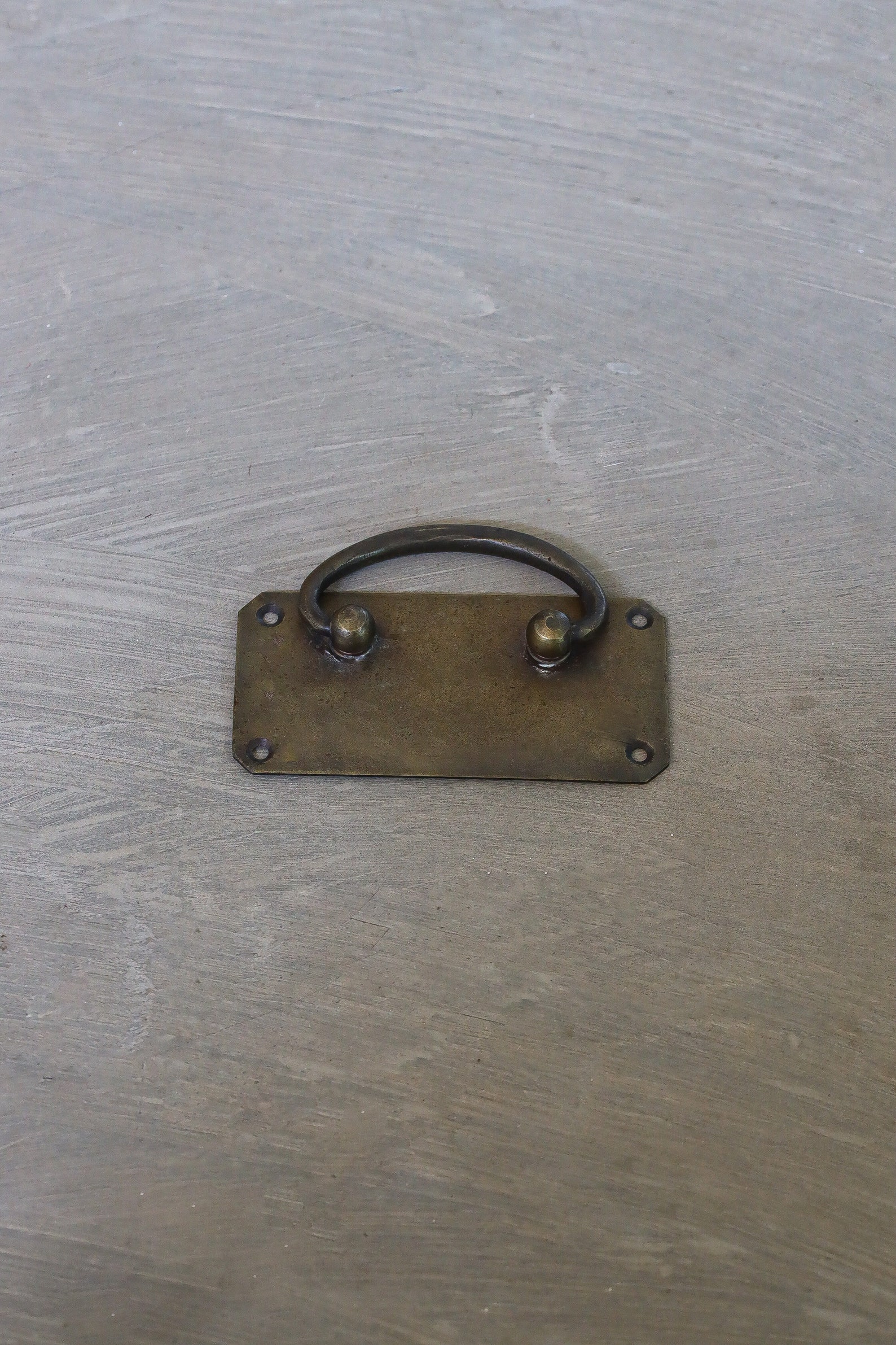 Large Rectangular Crescent Handle Handcrafted Solid Cast Brass Drawer ...