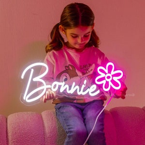 Custom LED Name Wall Light, Kids’ Bedroom Wall Decor, Nursery Name Sign ...