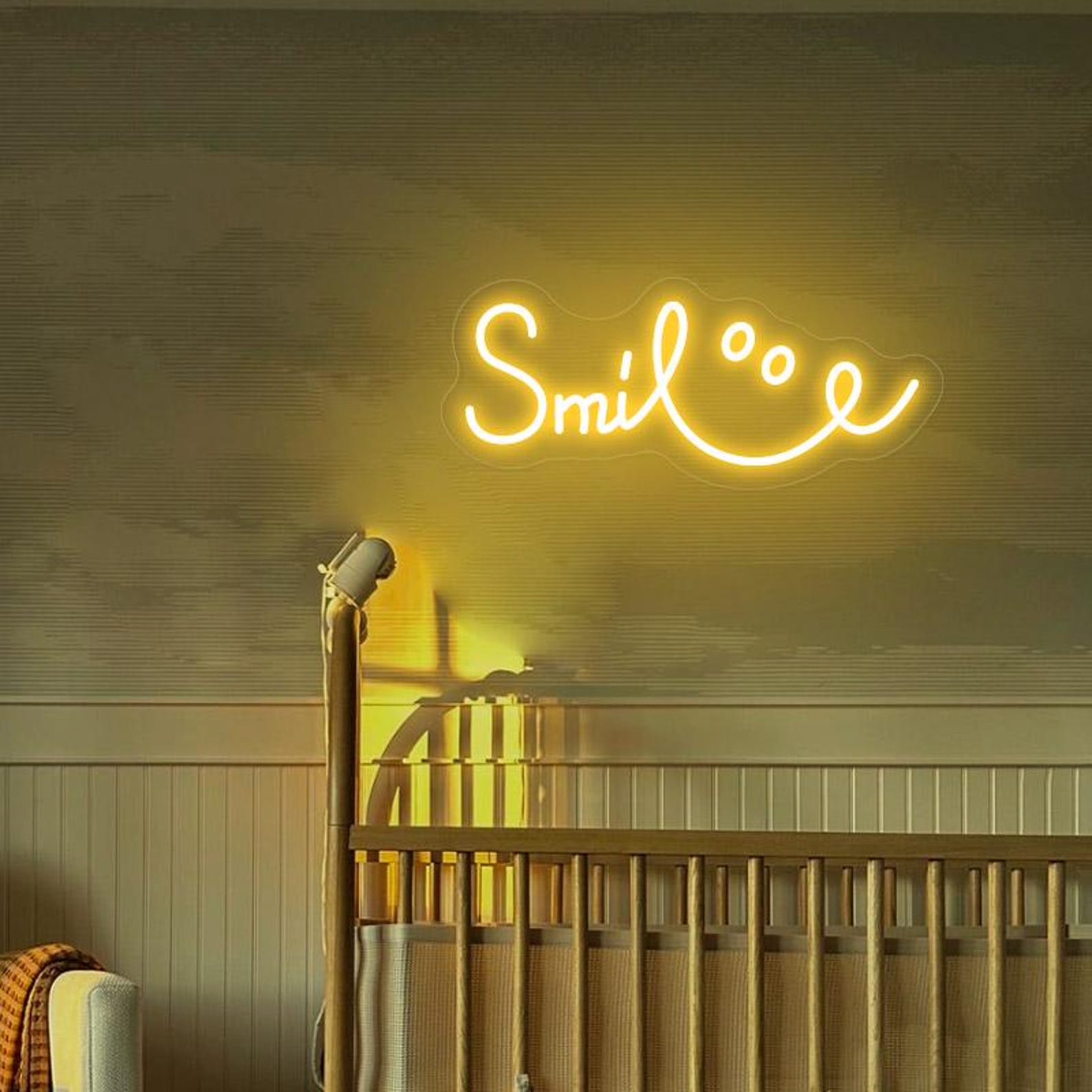 Smile Letter Neon Sign, Smile Led Sign, Smile Light Gift, Kids Room ...