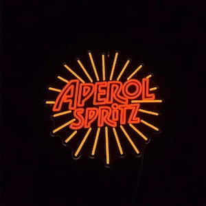 Custom Home Bar Neon Sign, Custom Business Logo Sign, Aperol Spritz ...