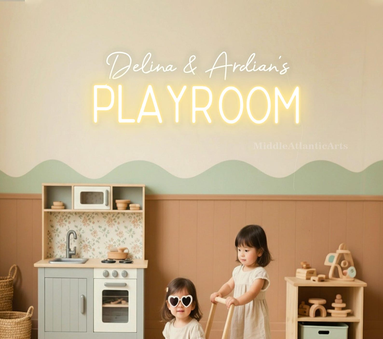 Custom Playroom Neon Sign, Personalized Kid's Room Neon Light, Kids ...