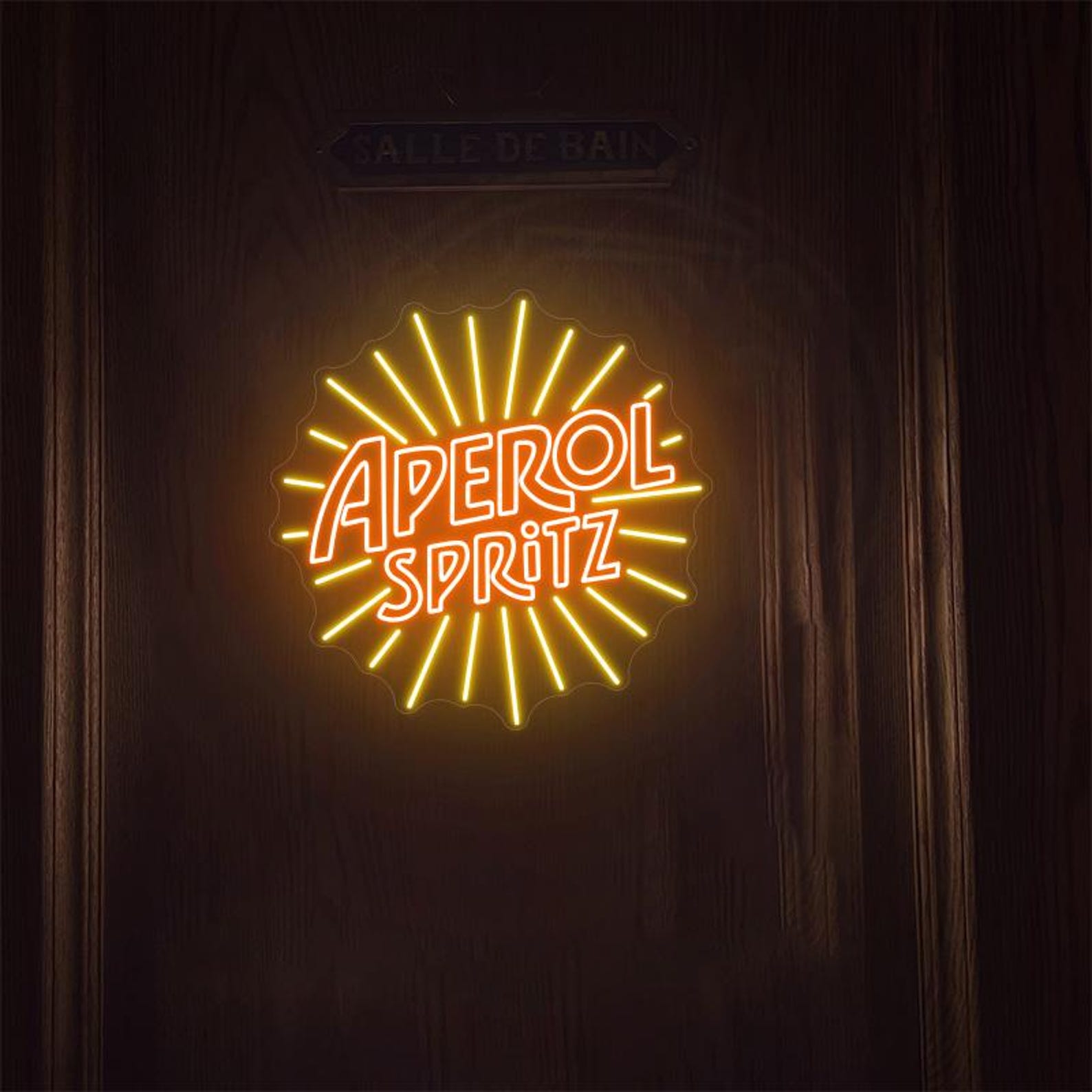 Custom Home Bar Neon Sign, Custom Business Logo Sign, Aperol Spritz ...