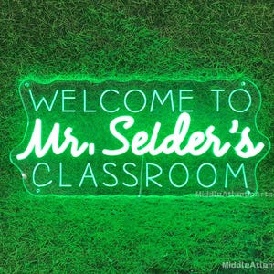 Personalized Teacher Name Neon Sign: LED Classroom Decor - Etsy