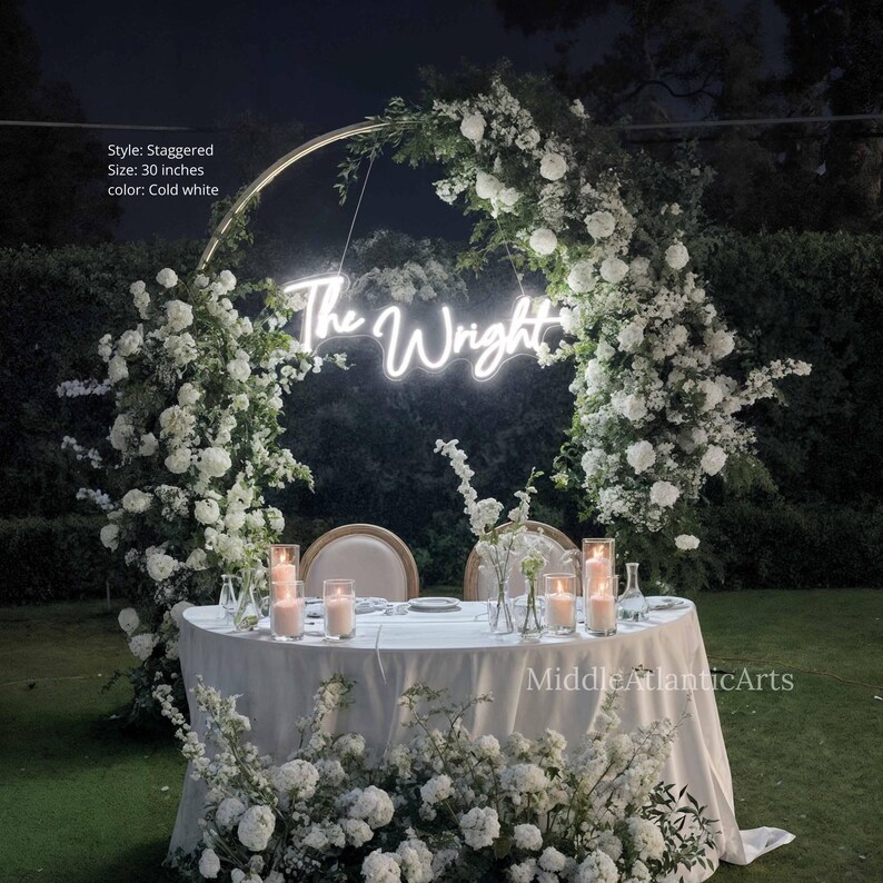 Wedding Neon Sign Custom Last Name, Romantic LED Light Sign for ...