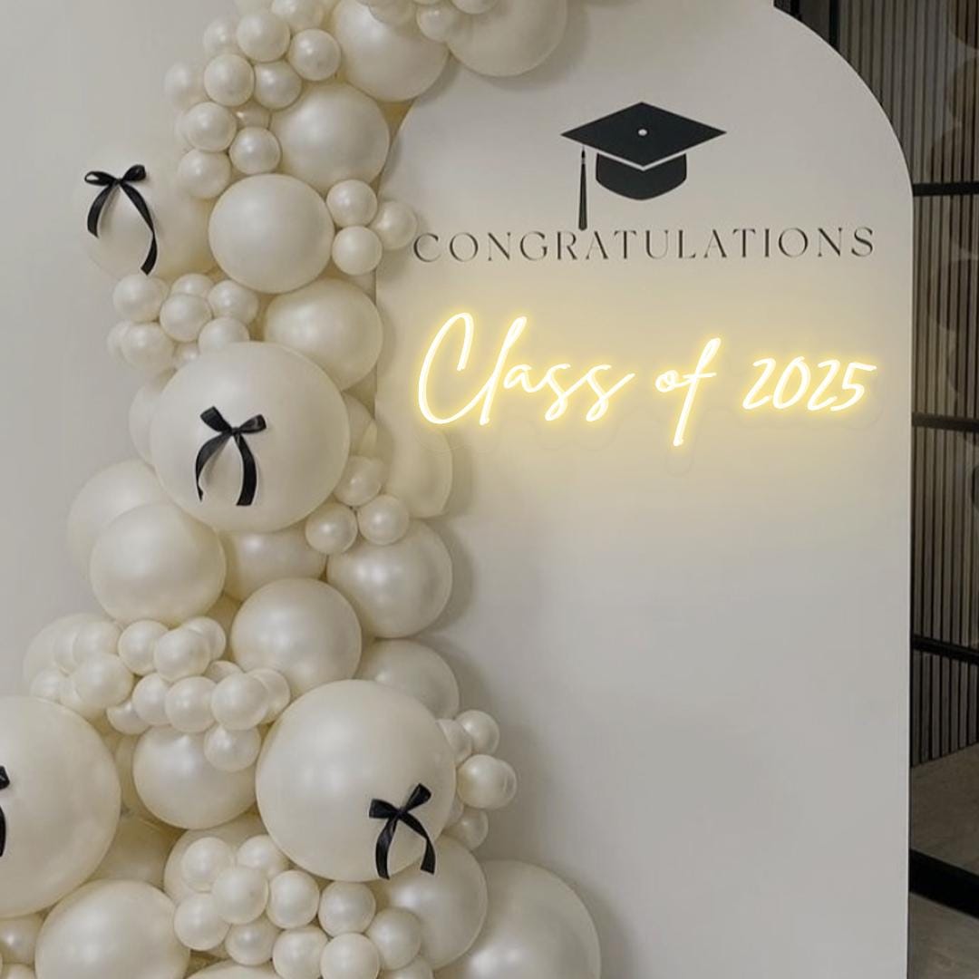 Custom Graduation Neon Sign, Class of 2025/2026 LED Light, Congrats ...