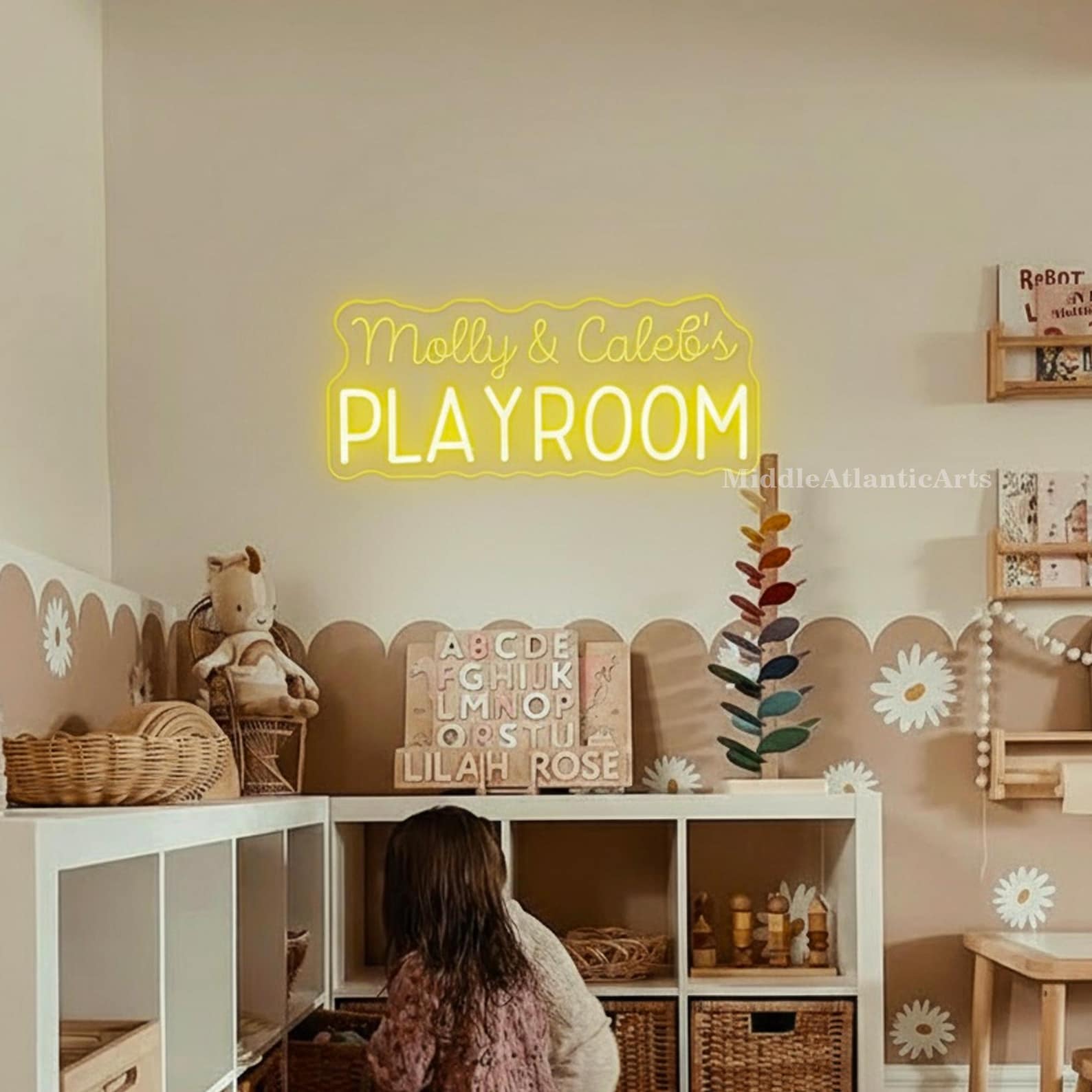Custom Playroom Neon Sign, Personalized Kid's Room Neon Light, Kids ...