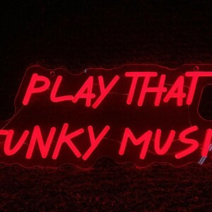 Play That Funky Music Neon Sign: Retro 70s Music Decor - Etsy