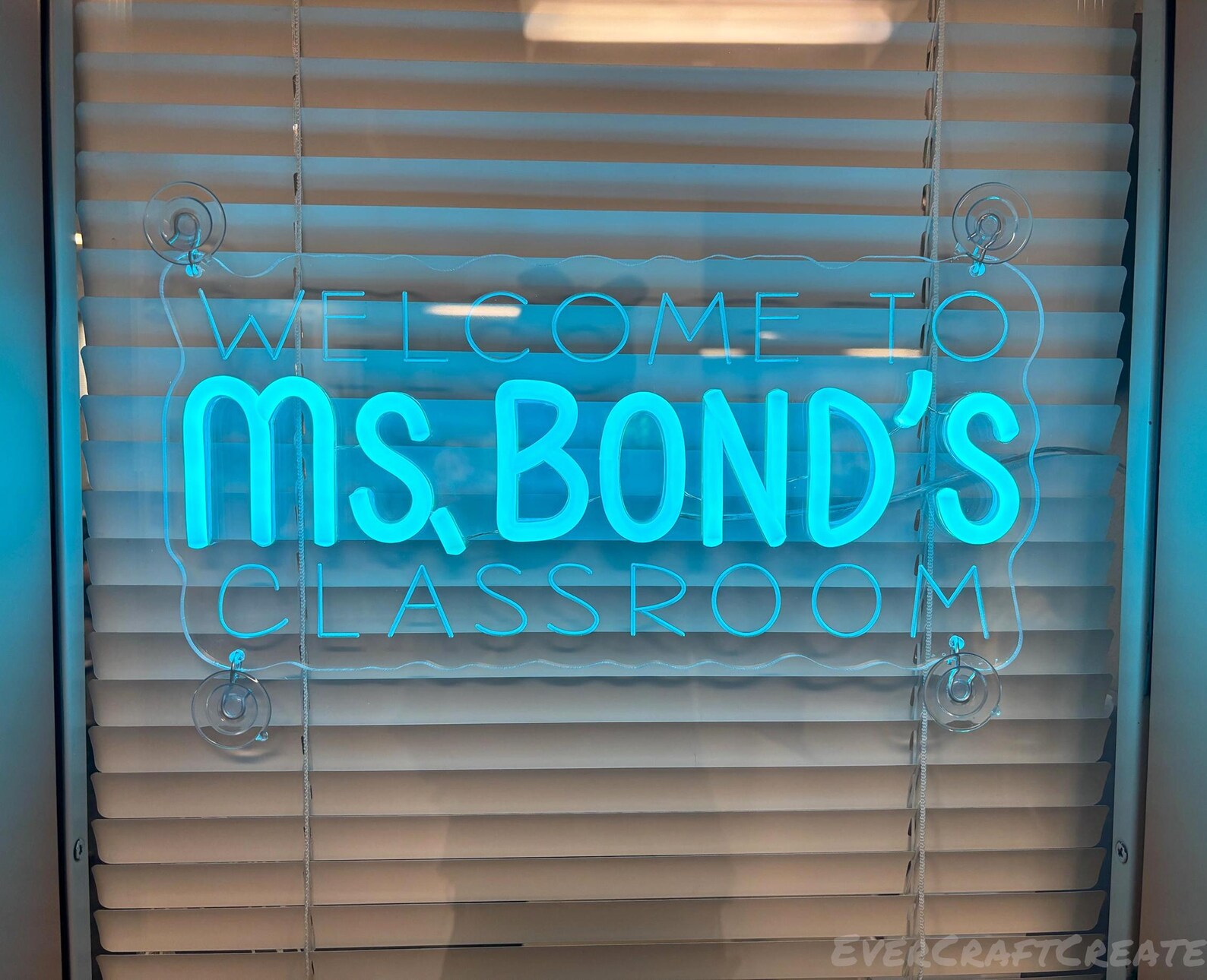 Personalized Teacher Name Neon Sign: LED Classroom Decor - Etsy