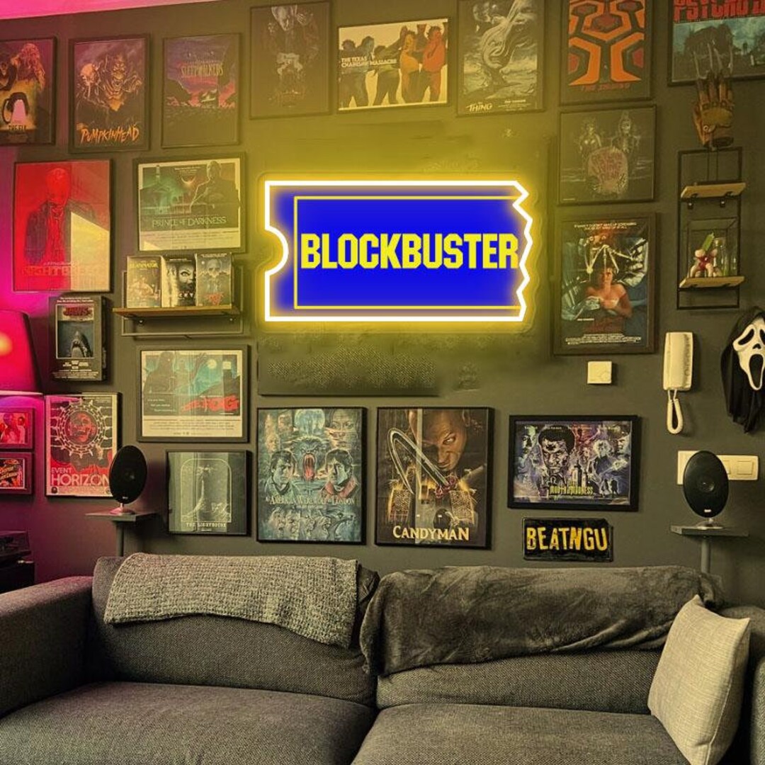 Blockbuster Video Sign, Blockbuster-inspired Decor, Home Theater ...