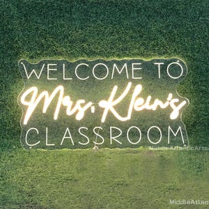 Personalized Teacher Name Neon Sign: LED Classroom Decor - Etsy