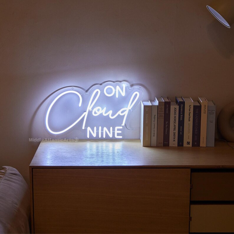 On Cloud Nine Neon Decor, Cloud Nine Baby Shower Decor, Bridal Shower ...
