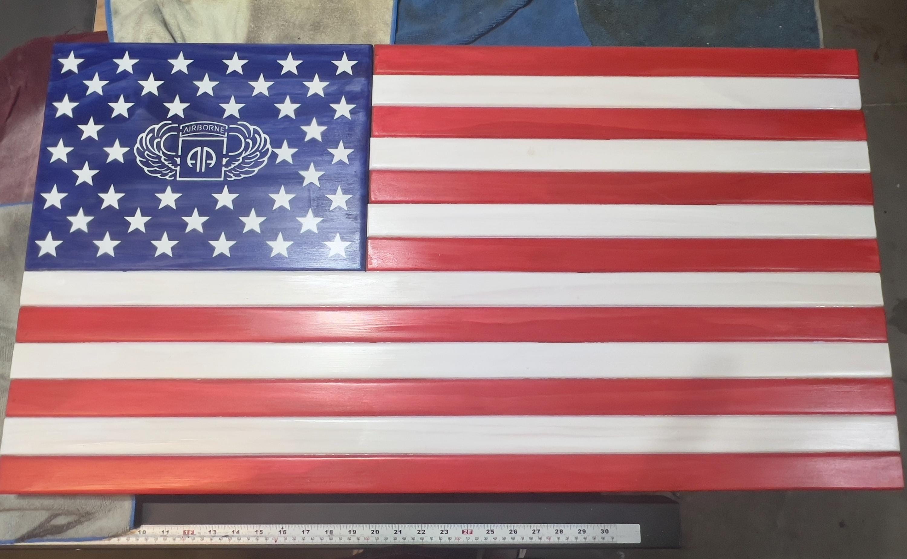82nd Airborne Wooden Flag, Wooden Flag - Etsy