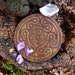 6" Hecate's Wheel Crystal Grid Board, Lasercut Birch Wood, Strophalos ...
