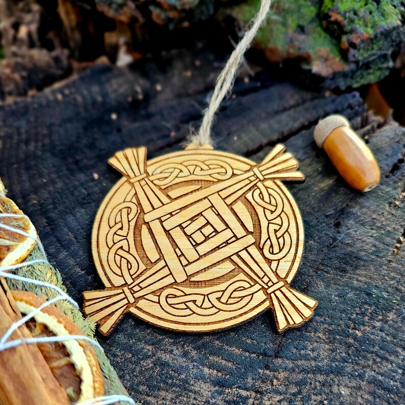 Brigid's Cross Wooden Ornament, Lasercut Birch, St Brighid Bridget ...