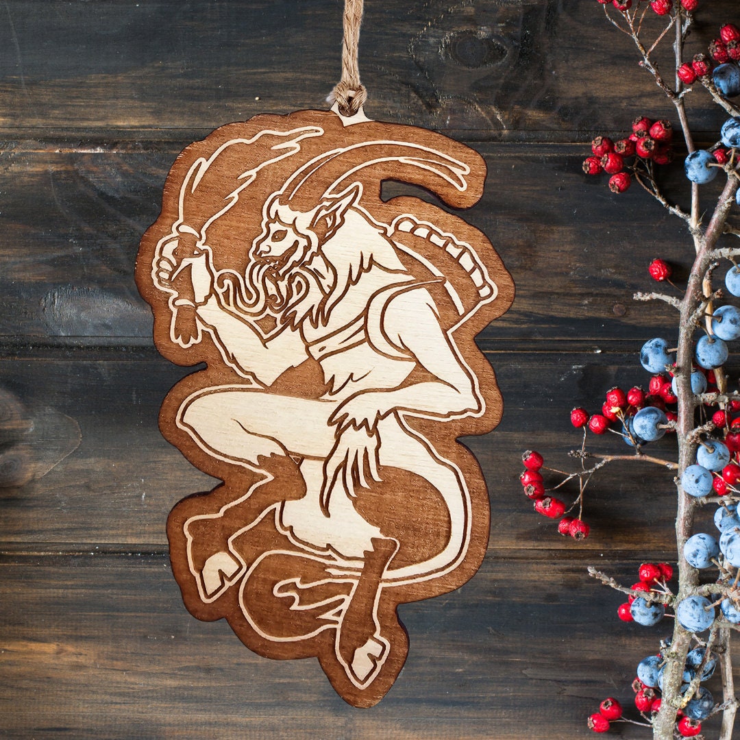 Krampus Ornament, Lasercut Wood, Krampusnacht Decorations, Creepy ...