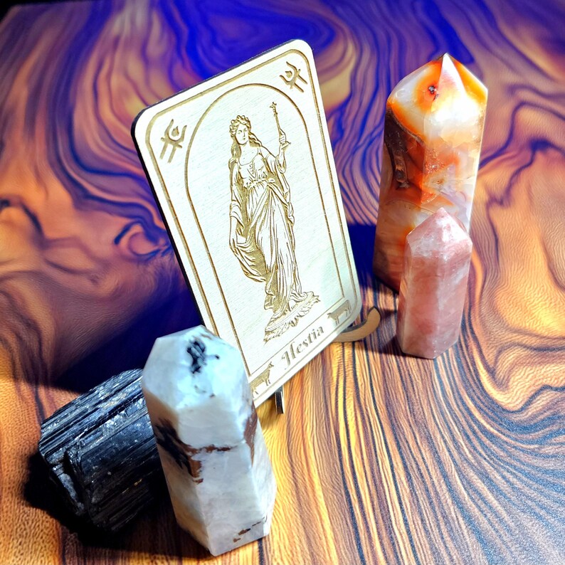 Hestia Deity Altar Card, Hestia Altar Decor, Hearth Goddess Card, Deity ...