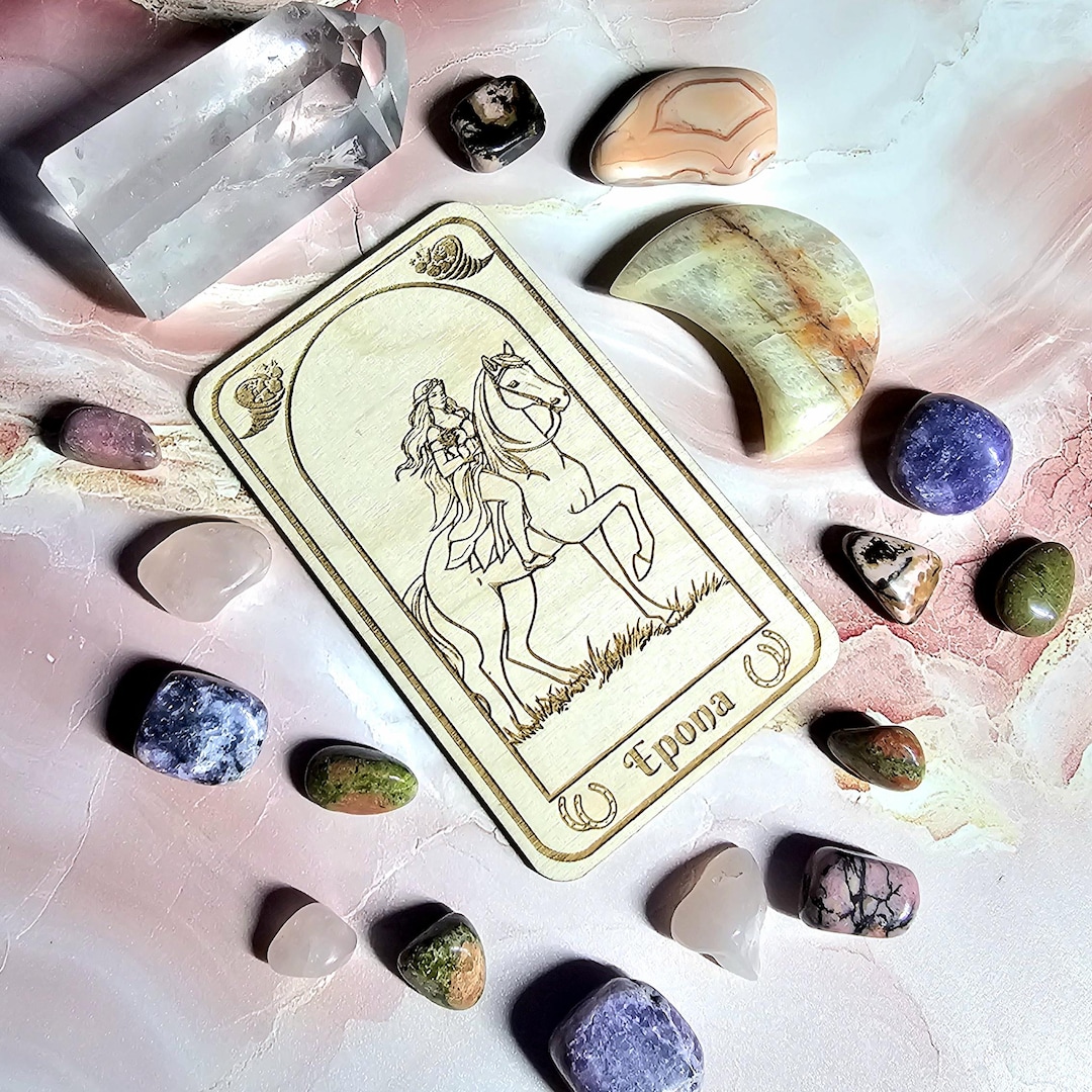 Epona Deity Altar Card, Celtic Goddess Altar Decor, Horse Goddess Card ...