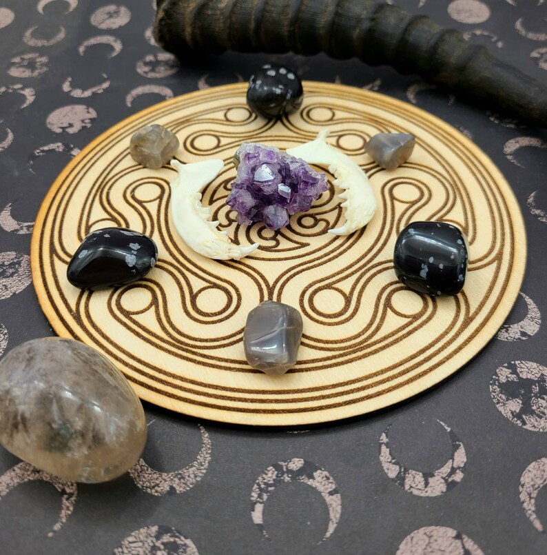 6 Hecate's Wheel Crystal Grid Board Lasercut Birch - Etsy