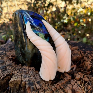 Translucent Bone Twisted Costume Horns, Polymer Clay Cosplay Horns ...