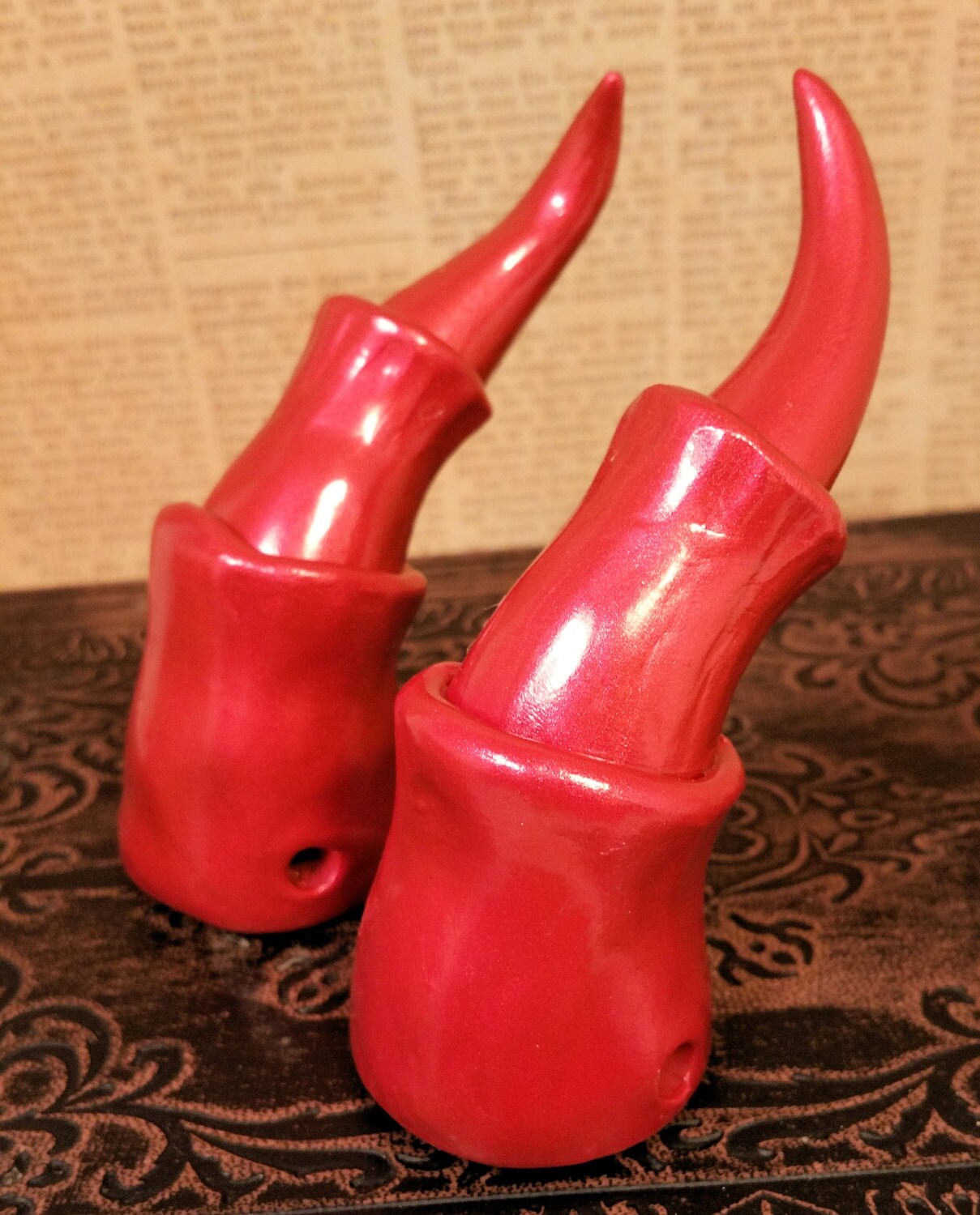Red Demon Costume Horns Made to Order Cosplay Horns | Etsy
