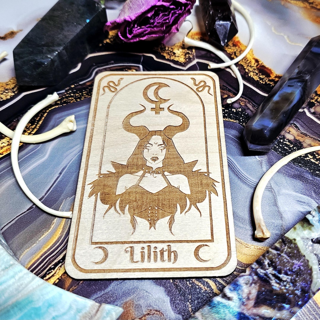 Lilith Deity Altar Card, Dark Goddess Altar Decor, Lilith Goddess Card ...