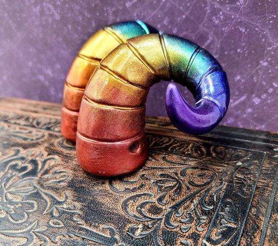 Rainbow Ram Costume Horns Polymer Clay Cosplay Horns Pride | Etsy