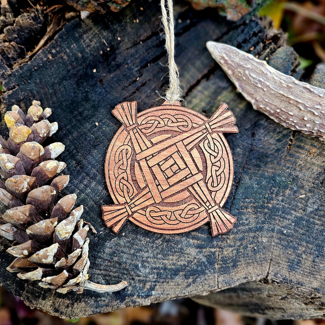 Brigid's Cross Wooden Ornament, Lasercut Birch, St Brighid Bridget ...