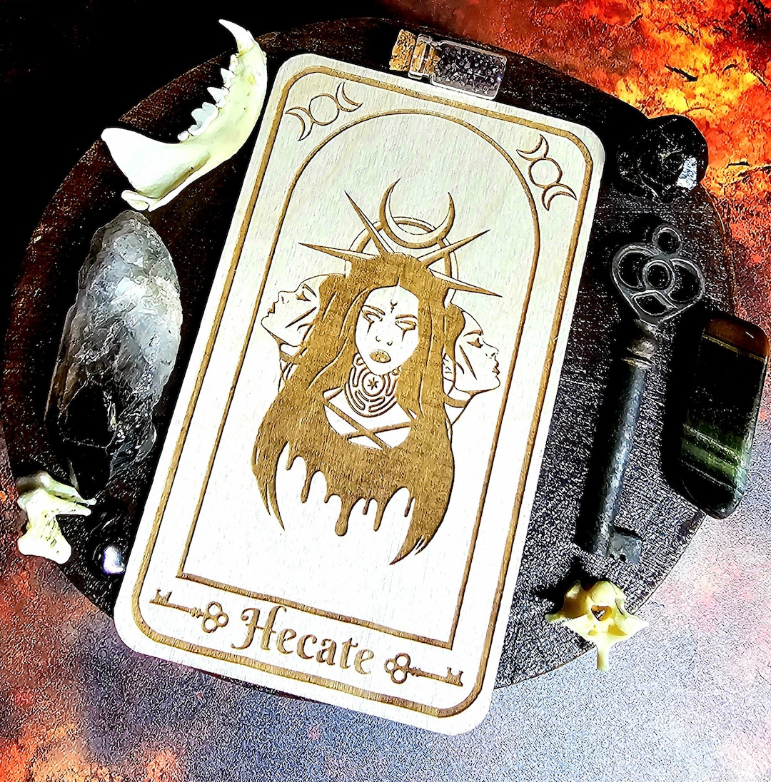 Hecate Deity Altar Card, Hecate Altar Decor, Triple Goddess Card, Deity ...