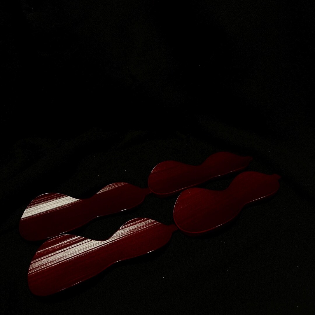 Vintage Japanese Lacquer Tray Oriental Hulu (gourd) Shape Set of 4 ...