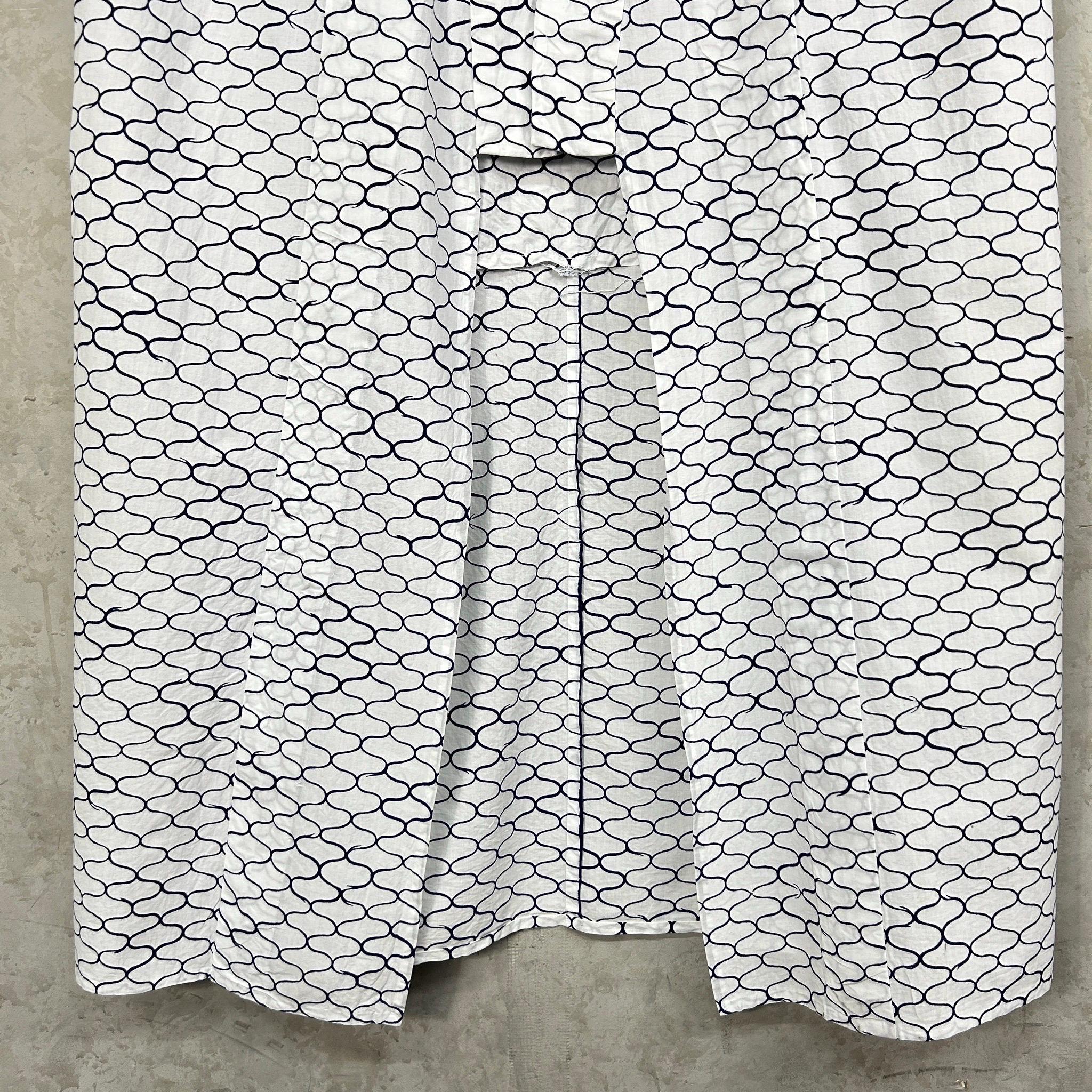 Vintage Men's Yukata Traditional Fishing Pattern/kimono/cotton Robe ...