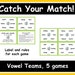 Catch Your Match, Spot It Style 5 Games, Vowel Teams, Phonics, ELA ...