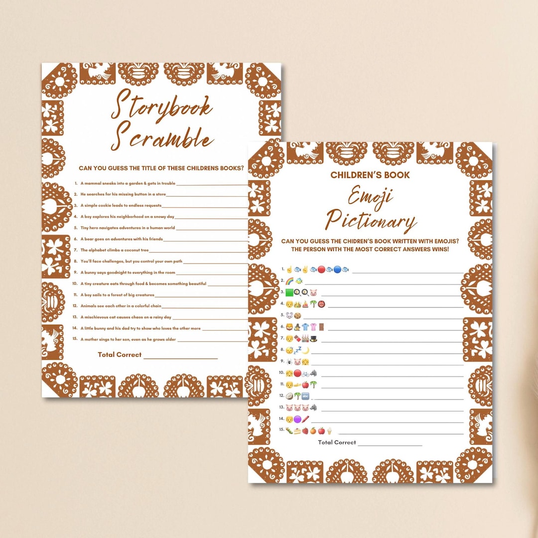 Storybook Scramble and Children's Book Emoji Pictionary | Green Holy ...