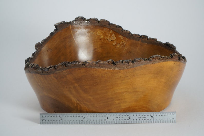 Live Edge, Spalted, Branch Wood Bradford Pear Turned Wood Bowl - Etsy