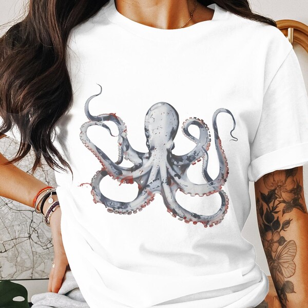 Japanese Art Octopus Sweatshirt - Etsy