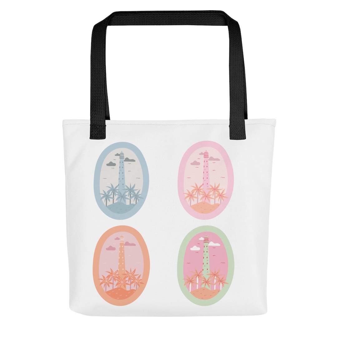 Lighthouse Graphic Tote Bag - Etsy