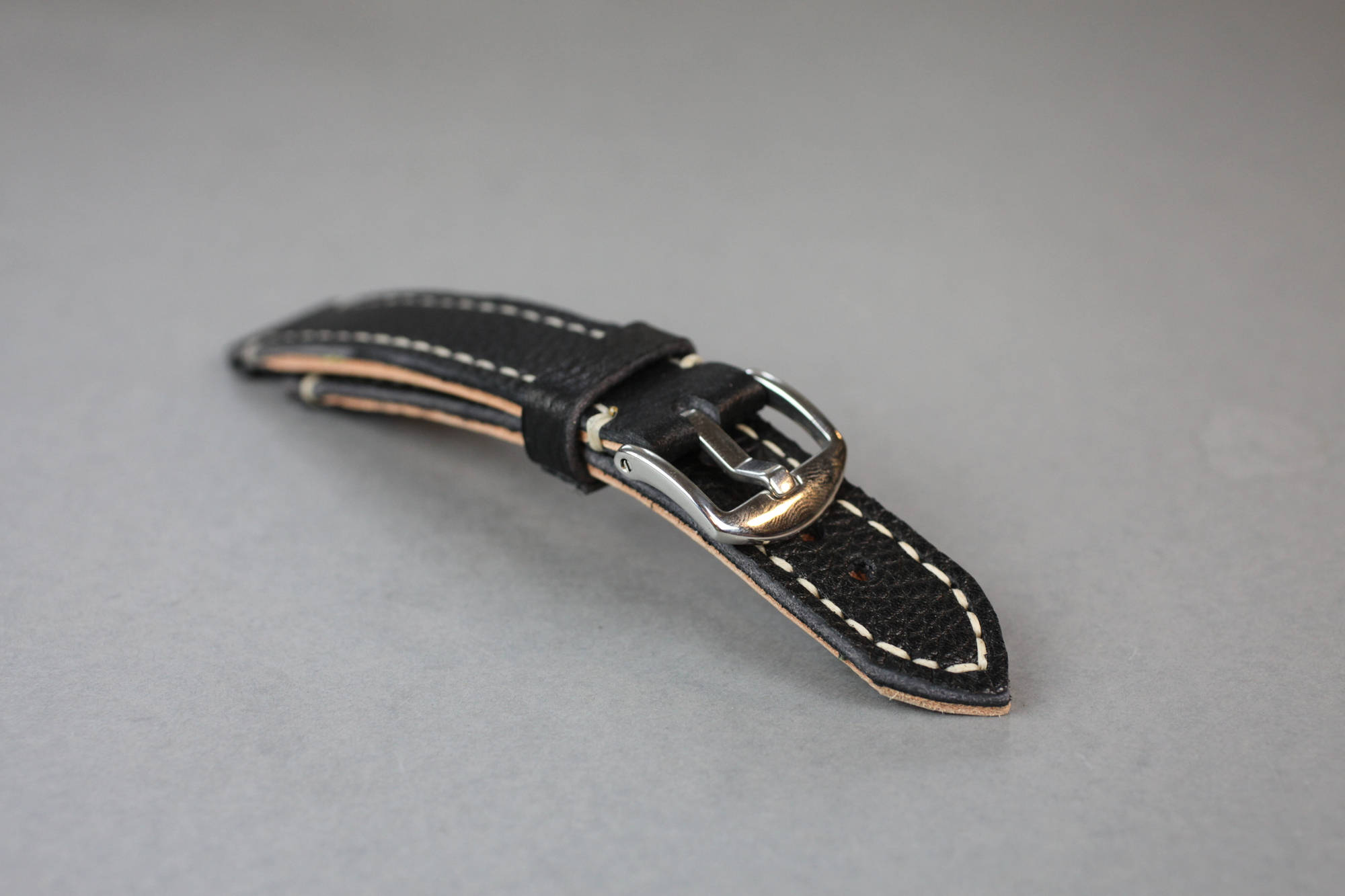 Classic Vintage Leather Watch Strap Black - Etsy