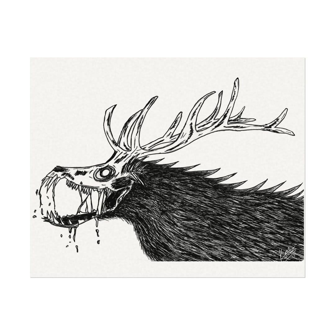 Poster Wall Art, Wendigo Native American Folklore Cannibal Occult ...